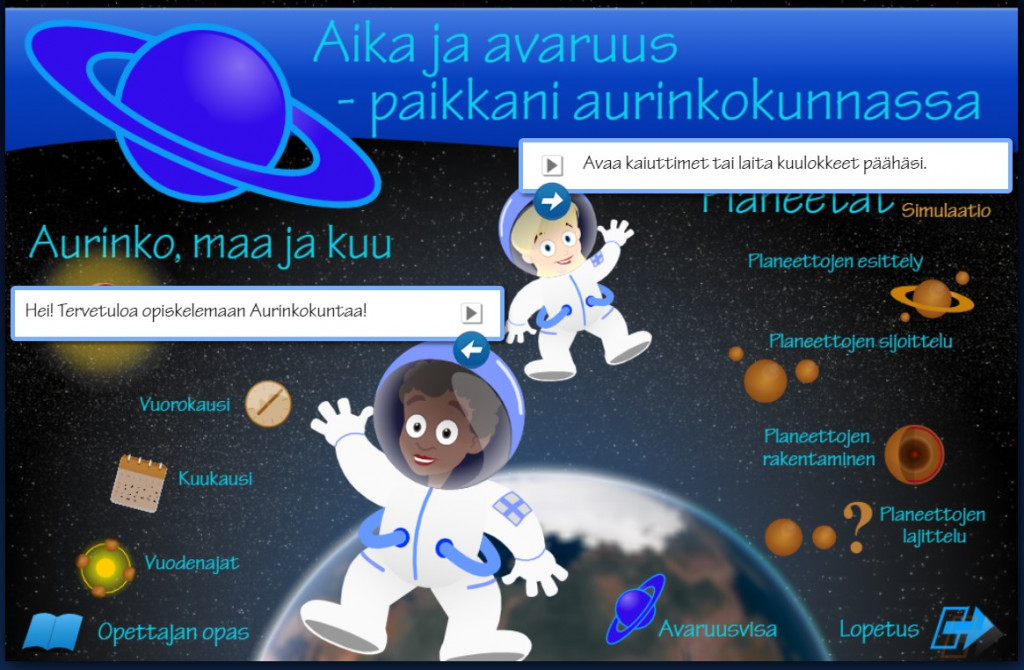 Opitaan avaruudesta! – Varhaiskasvatuksen pedagogiset digivinkit